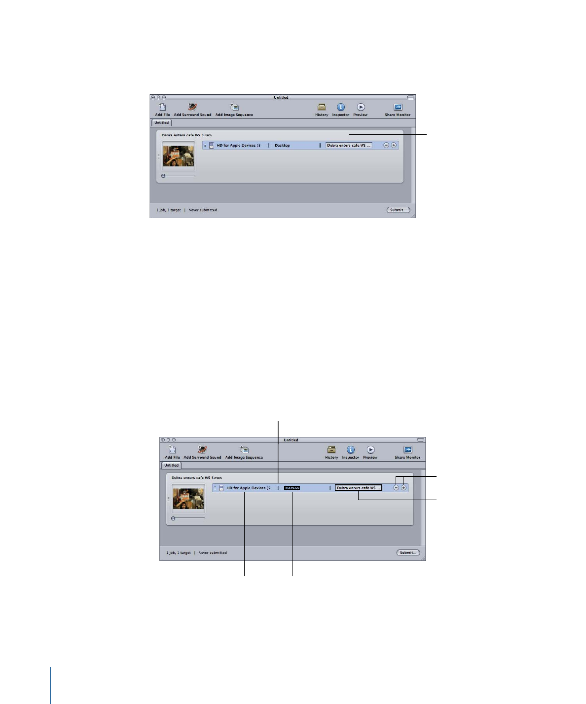 Setting the Output Filename - Compressor 4
