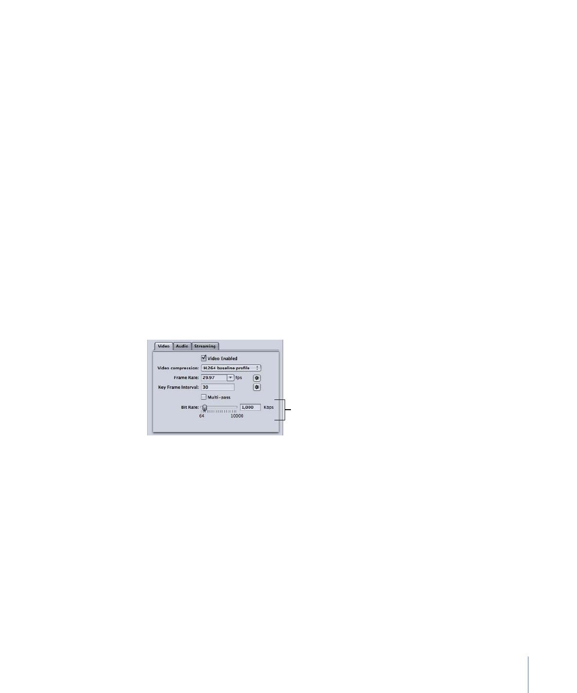 MPEG-4 Encoder Pane General Settings - Compressor 4