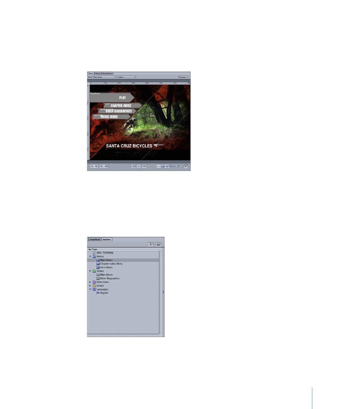 Menu Tab - DVD Studio Pro