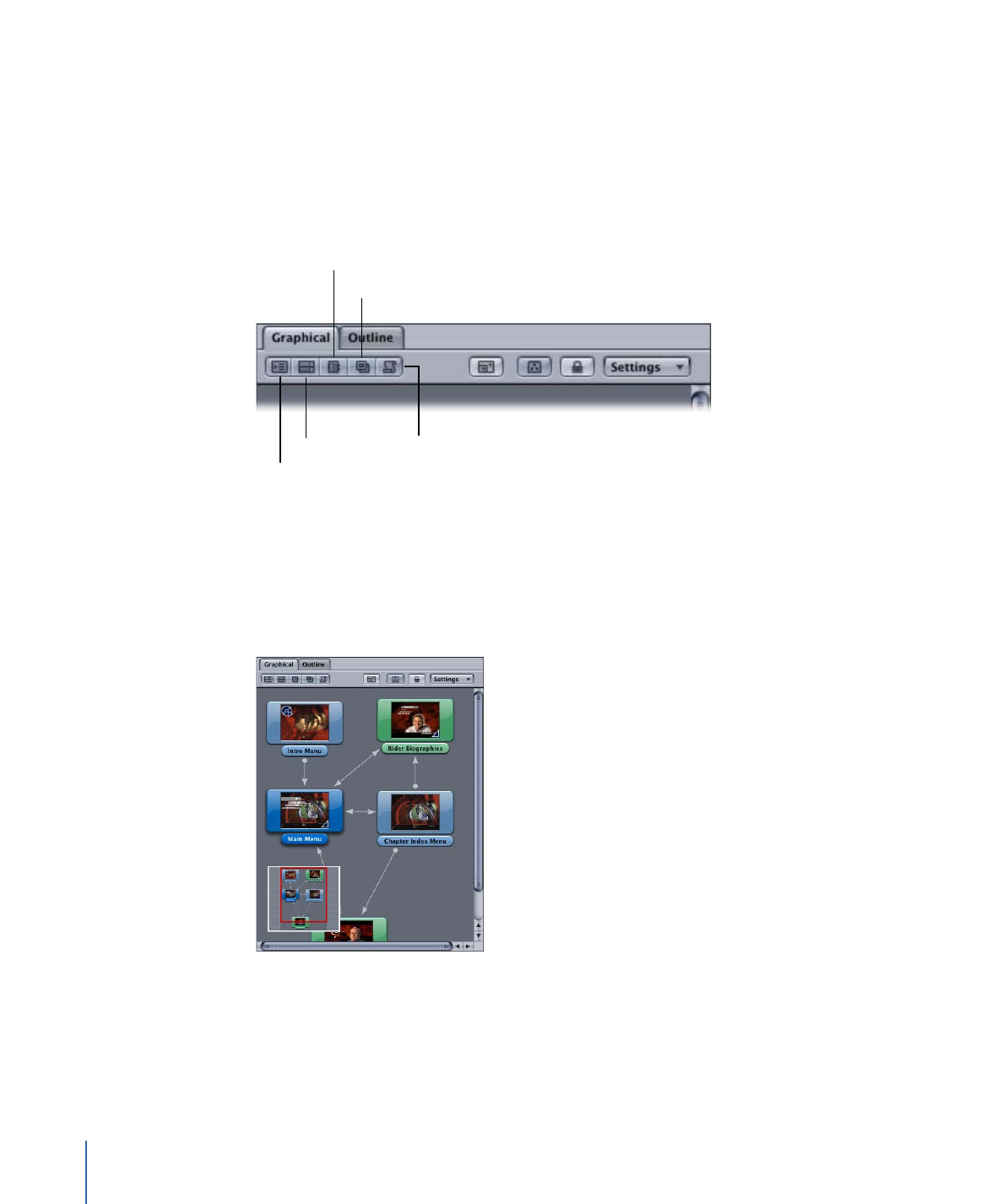 Viewing Specific Tile Types - DVD Studio Pro