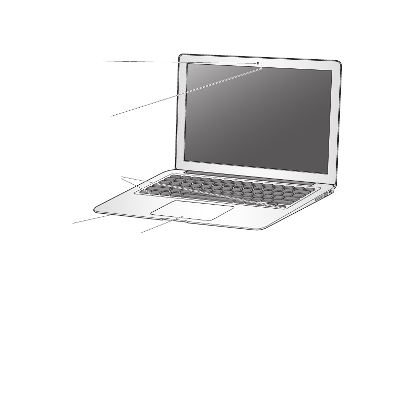 MacBook Air-datorns delar och reglage - MacBook Air