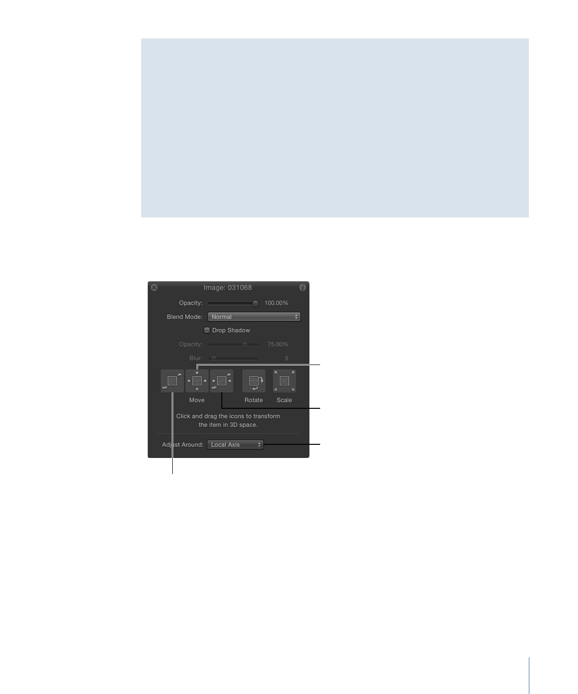 3D Transform HUD Controls - Motion 5