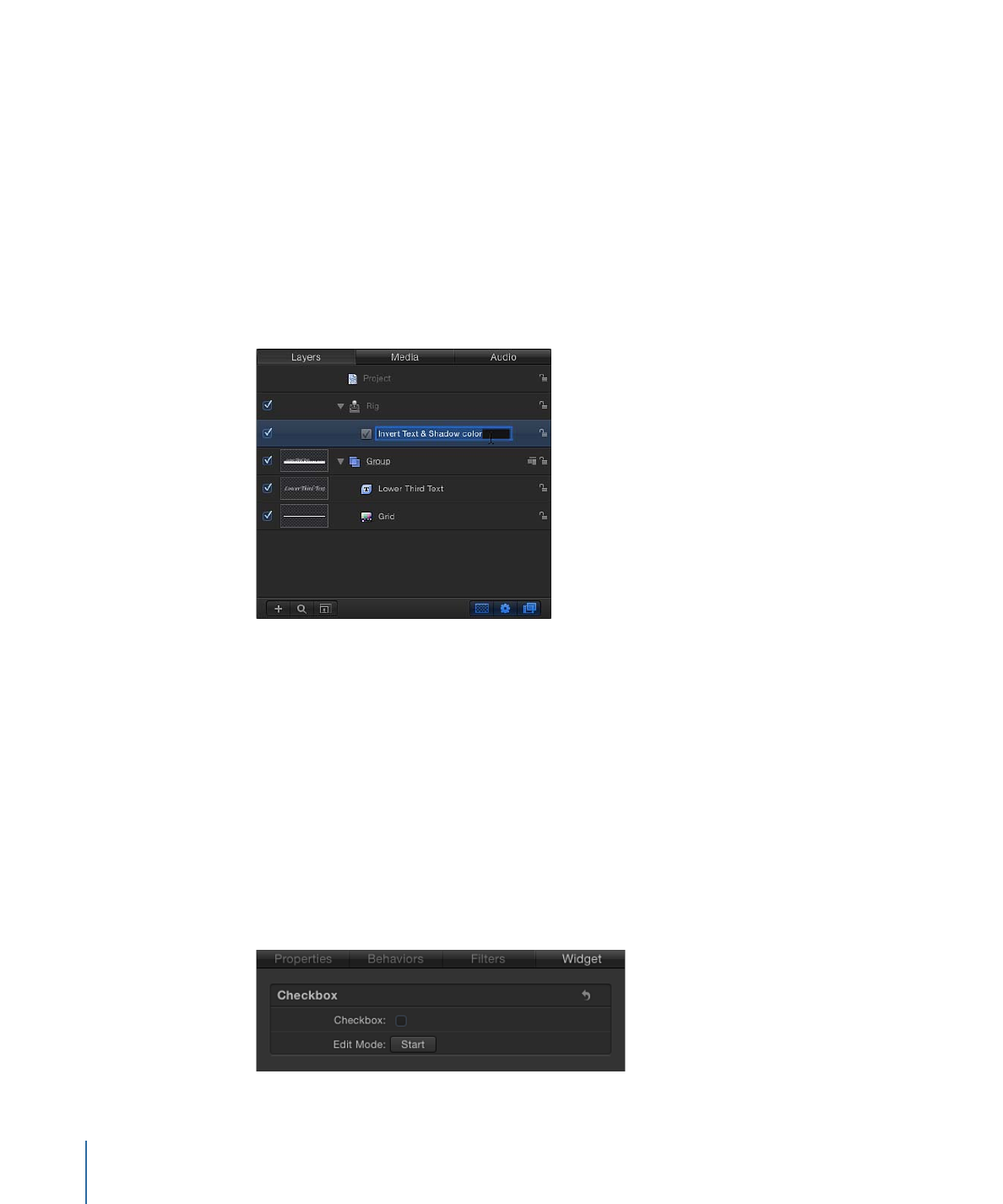Moving Widgets Between Rigs - Motion 5