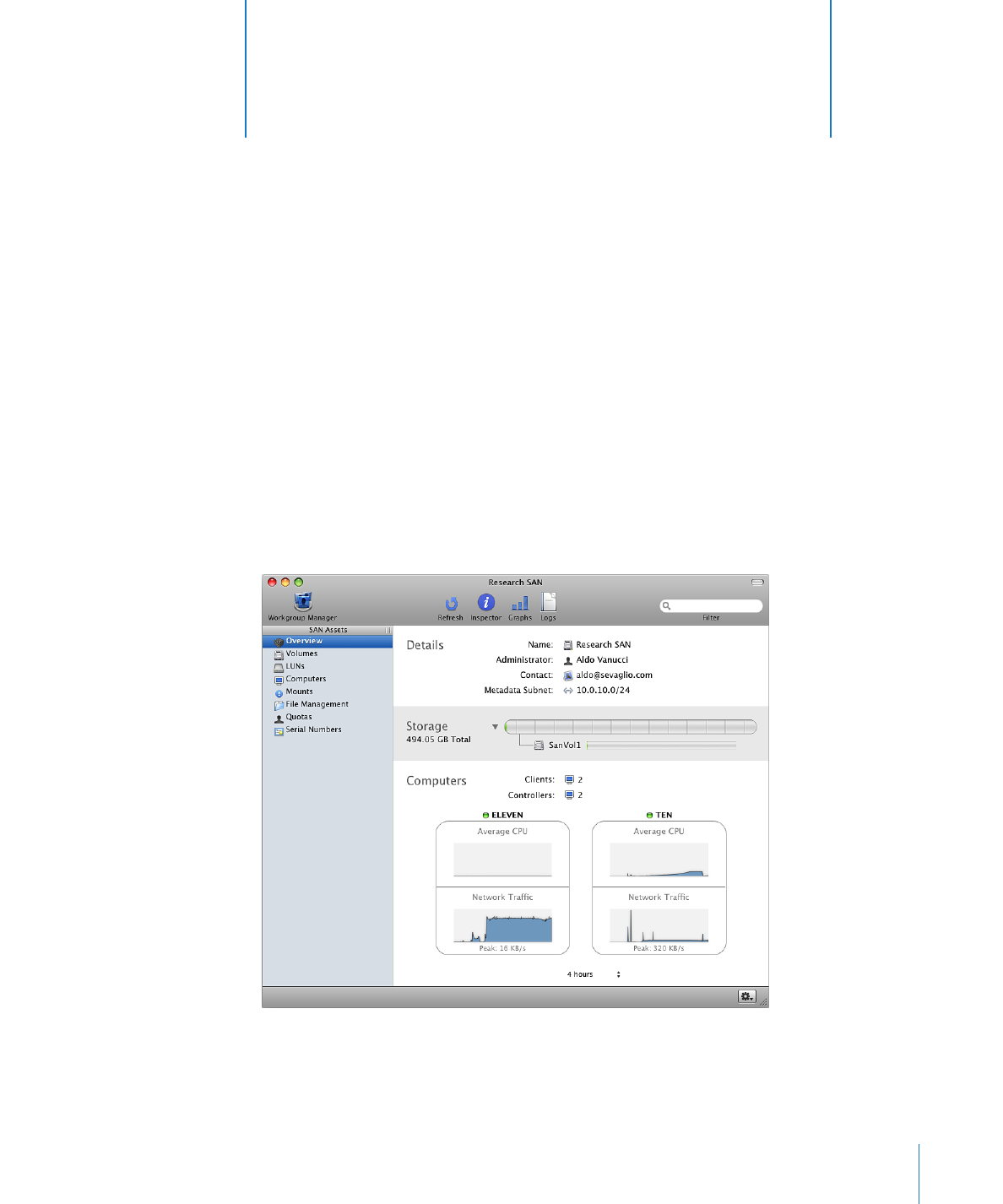 Monitoring Controller Status - Xsan 2 Administrator Guide
